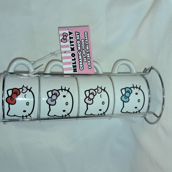 Hello Kitty | Kitchen | Sanrio Hello Kitty 3oz Stacking Espresso Mugs ...